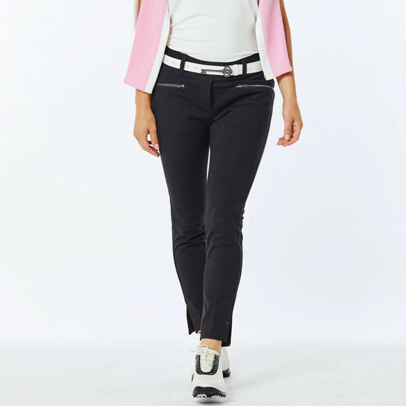 COMMUTER CROP PANTS golfbuxur - svartar, ökklasídd BELYN KEY – golfa.is